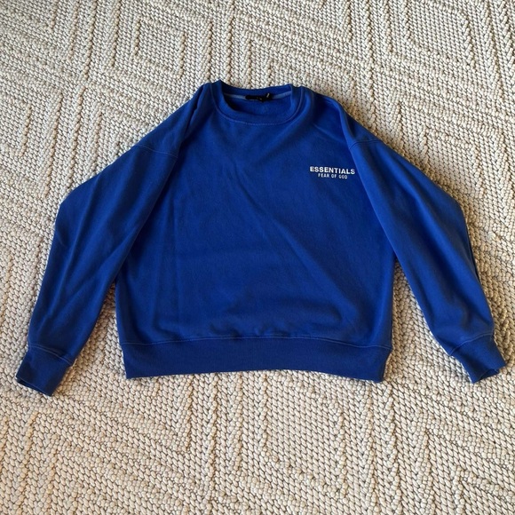 Essentials | Sweaters | Essentials Crenshaw Blue Lightweight Graphic ...